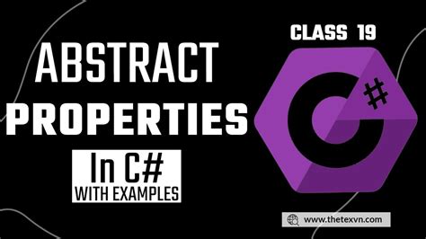 c abstract properties with simple example c tutorial class 19 in