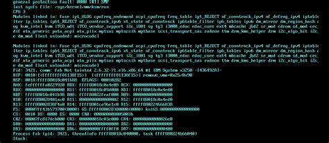General Protection Fault Error On Centos 6 While Executing A Python Script Server Fault