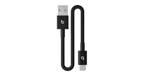 Beats Usb A To Usb C Woven Short Cable 20 Cm 8 In Bolt Black