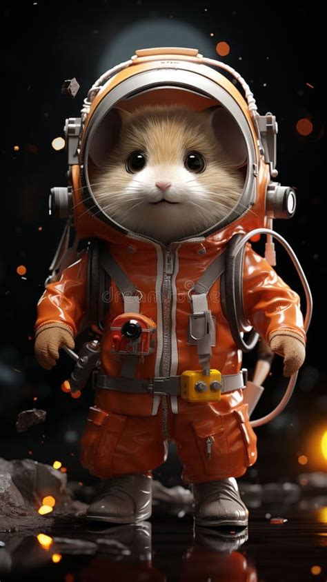 Mouse In A Space Suit Generative Ai Stock Illustration Illustration