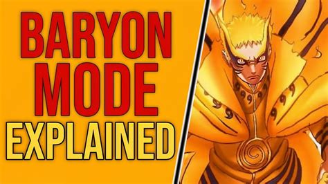 Naruto Baryon Mode Explained Youtube