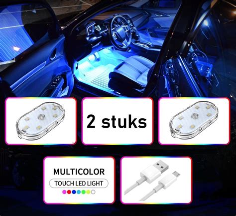 Levabe Auto Interieur Verlichting Multi Kleuren Touch Kast
