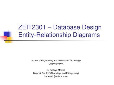 PPT Database Design And Entity Relationship Diagrams Workshop PowerPoint Presentation ID