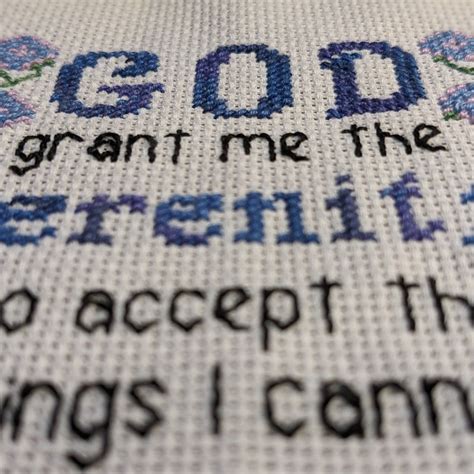 Serenity Prayer Cross Stitch Etsy