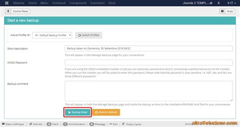 Come Fare Il Backup Di Un Sito Joomla