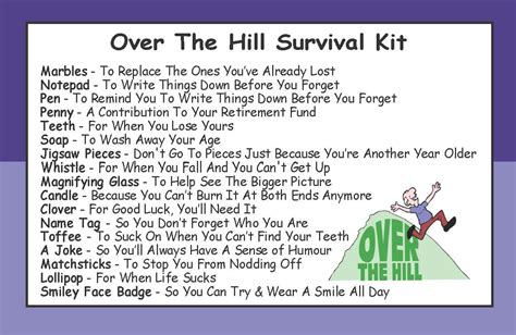 Over The Hill Kit Fun Birthday T For Milestone Celebrations