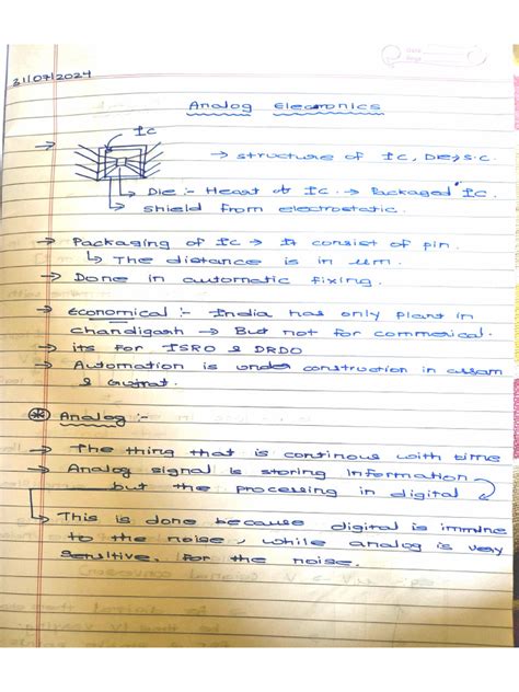 Analog Electronics Notes 1 Pdf