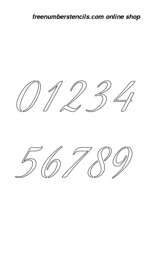 Cursive Number Tattoo Fonts