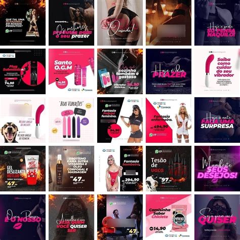 Pack Canva Sexshop Adulto 18 Templates Editável 50 Artes Luppa