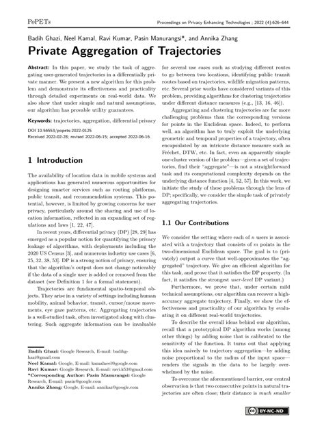 Pdf Private Aggregation Of Trajectories
