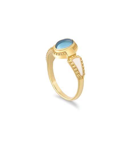 ოქროს ბეჭედი მარჯნით აქატით Zarapkhana