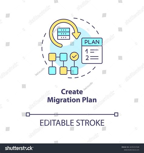 Create Migration Plan Concept Icon Moving Stock Vector Royalty Free Shutterstock