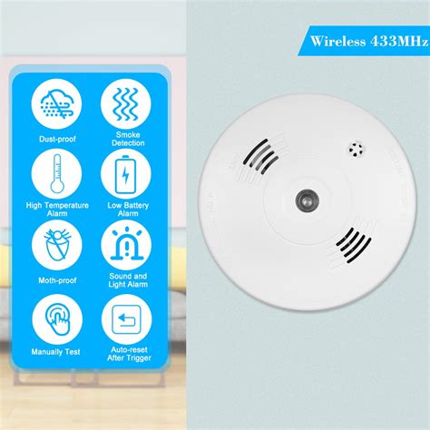 Wireless MHz Smoke Fire Detector Photoelectroni Grandado