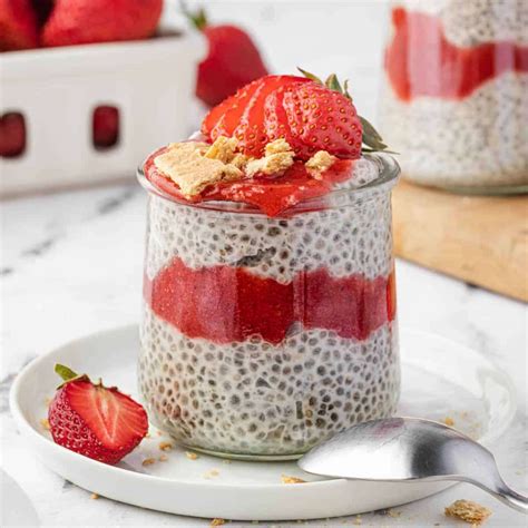 Strawberry Cheesecake Chia Pudding Cup Of Yum