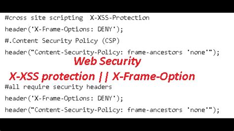 Header Security In Php Clickjacking Xss Attack Etc Youtube