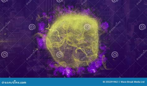 animation of globe with network of connections over binary coding stock