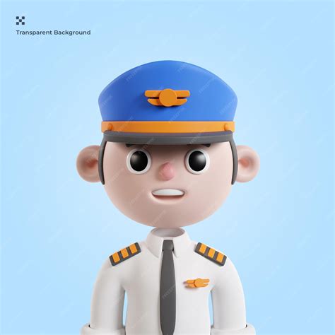 Premium Psd Captain 3d Avatar