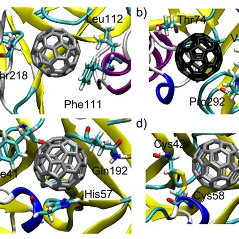 Top 3 Residues Interacting With C60 In The A Pepsin Binding Pocket 1 Download Scientific
