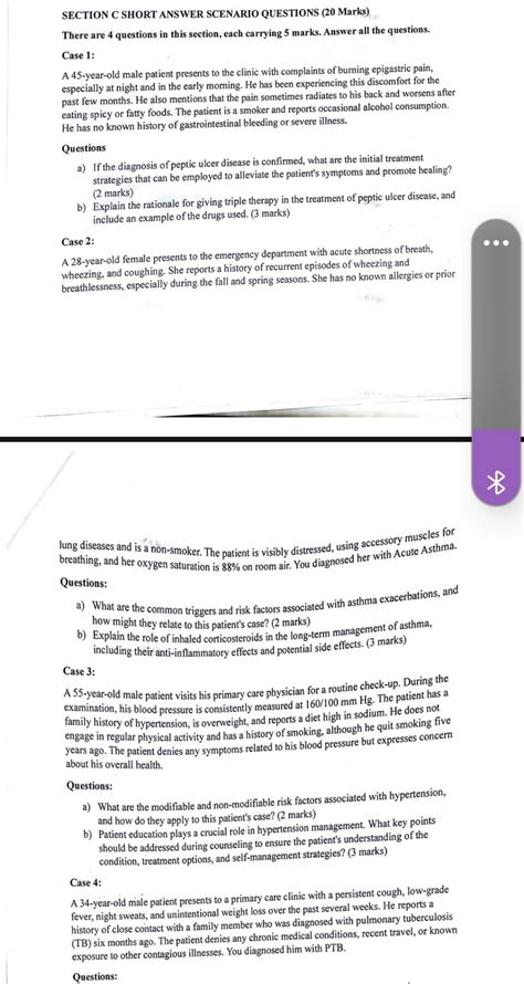 Solved Section C Short Answer Scenario Questions 20