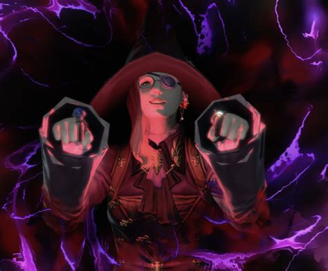 Nerd Mage Black Mage In Violet Violence Eorzea Collection