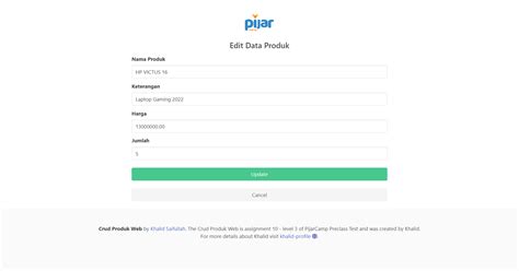 Github Holitskypijarcamp Crud Produk Frontend Pijar Camp Preclass Tugas 10 Level 3
