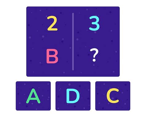 아이들을 위한 교육 논리 게임 프리미엄 벡터