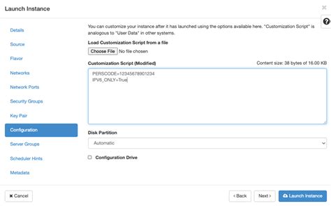step 4 deploy scanner instances using openstack