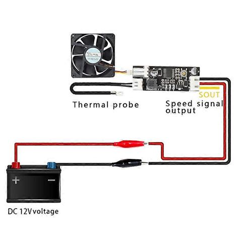 Temperature Controller Module Single 12v Dc Pwm 2 3 Wire Fan Temperature Control Governor