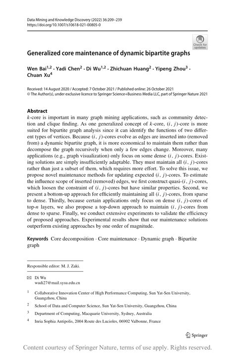Generalized Core Maintenance Of Dynamic Bipartite Graphs