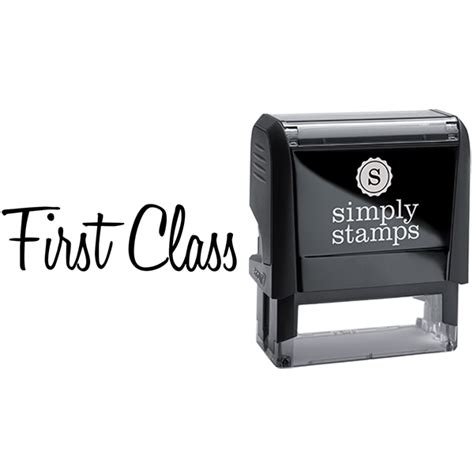 First Class In Script Lettering Business Stamp Hc Brands