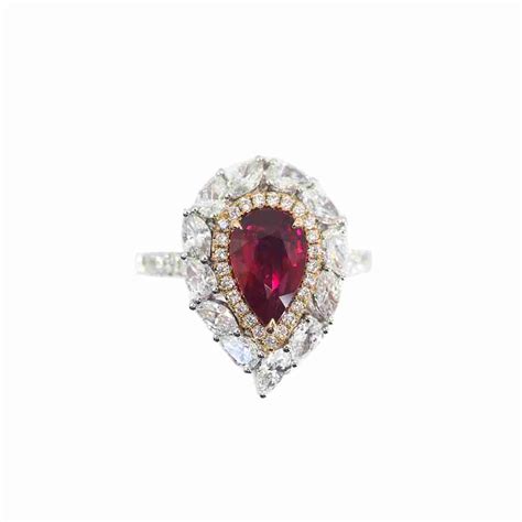 Pear Shape Ruby Ring Confetti By Mui