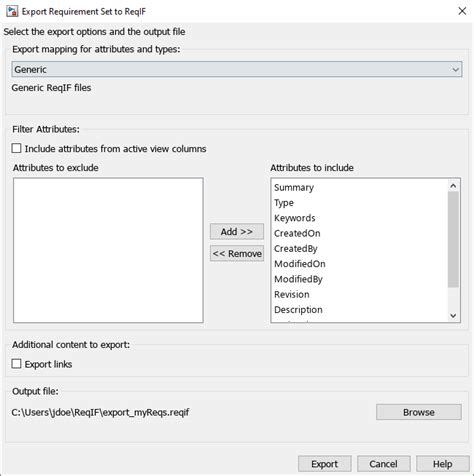 Export Requirements To Reqif Files Matlab And Simulink