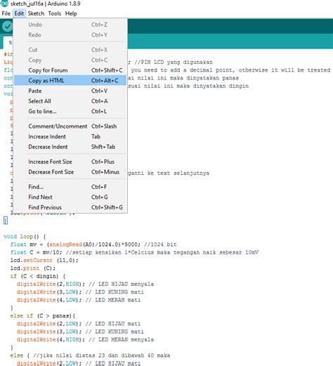 Cara Menulis Coding Arduino Di Microsoft Word Iotdev