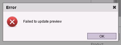 Error Failed To Update Preview On Browser BBUI TEKLYNX CENTRAL Error Message Efficient