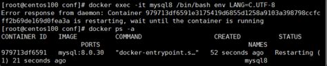 docker下mysql容器restarting的一种解决方式 青夜心3 博客园