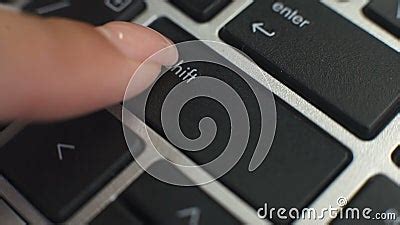 Woman Pressing Modifier Shift Button On Laptop Keyboard To Type Capital Letters Stock Footage