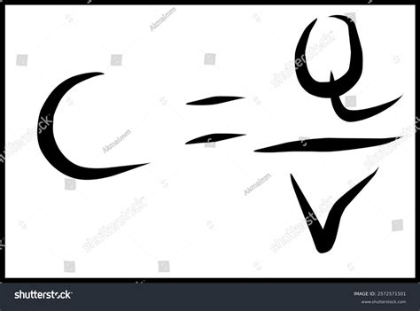 Physics Formula Electrical Capacity Capacitor Capacity Stock Vector Royalty Free 2572571501