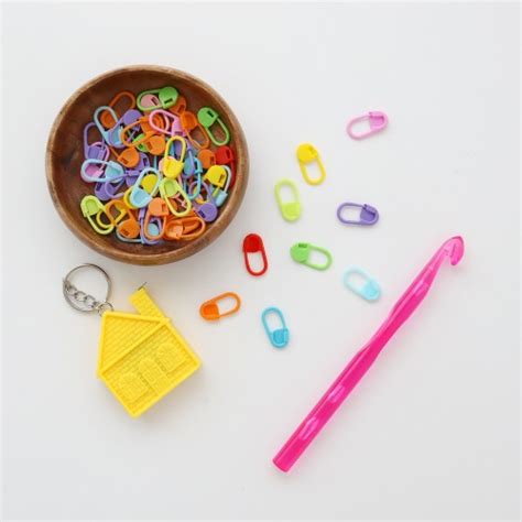 옷핀타입 스티치 마커 20개 단수링 콧수링 스티치 뜨개질 마커 코바늘 대바늘 용품 하우스 오브 지원