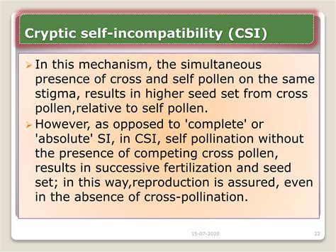 Self Incompatibility Ppt