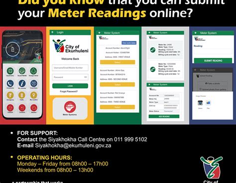 you can now submit meter readings online city of ekurhuleni