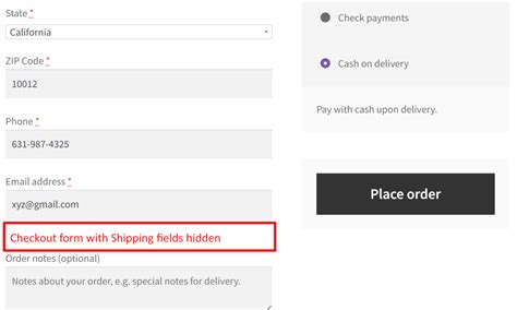 How To Hide Woocommerce Shipping Fields If Local Pickup Shipping Method Is Selected Tyche