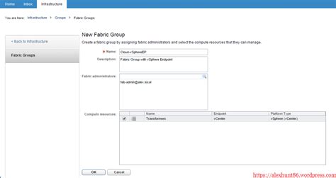 Vrealize Automation Creating And Configuring Fabric Groups