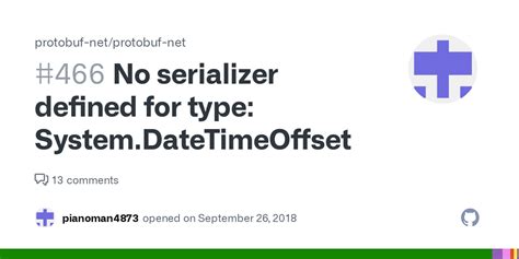 no serializer defined for type system datetimeoffset · issue 466