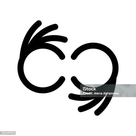 수화 통역 아이콘입니다 귀머거리와 벙어리의 상징 손 제스처 아이콘입니다 국제 수화의 날을 기념하는 데 사용합니다 벡터 일러스트 레이 션 자선 및 구제 사업에 대한 스톡 벡터