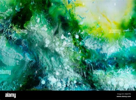 A Vibrant Abstract Image Capturing The Interplay Of Swirling Colors And Bubbles Underwater