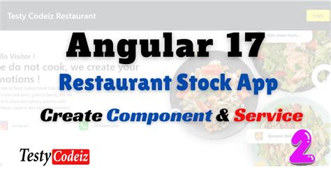 Angular 17 restaurant stock inventory Application | Create Components and services using Angular ...