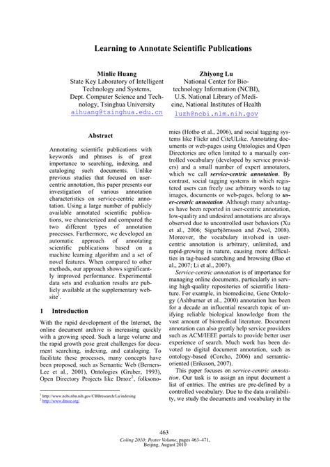 pdf learning to annotate scientific publications