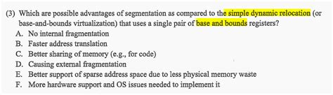 Solved 3 Which Are Possible Advantages Of Segmentation As