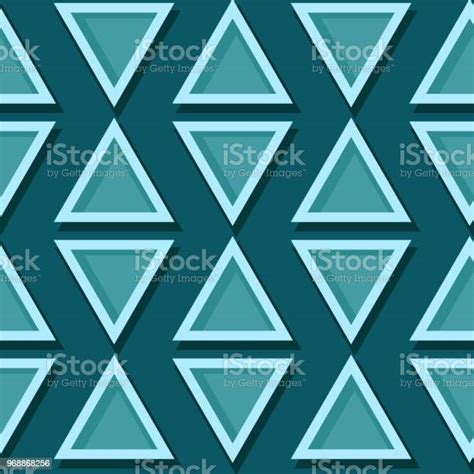 완벽 한 기하학적 패턴입니다 블루 그린 3d 디자인 0명에 대한 스톡 벡터 아트 및 기타 이미지 0명 3차원 형태 그림자 Istock