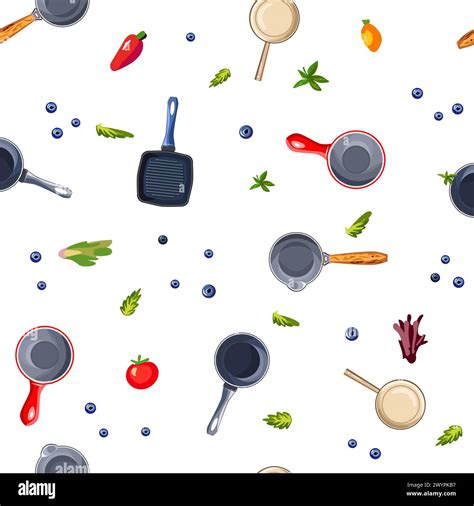 Red Fryingpan Stock Vector Images Alamy